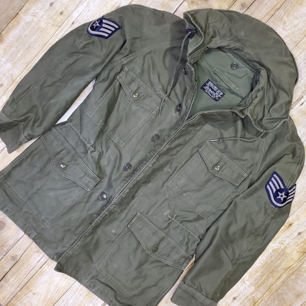 Vtg 1961 Usaf Air Force Field Jacket Size Sm Reg Cott… - Gem